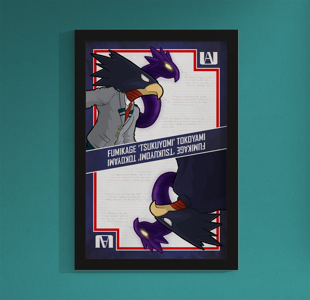 My Hero Tokoyami Card Style Fan Art Print - 11x17 – Something Major Art