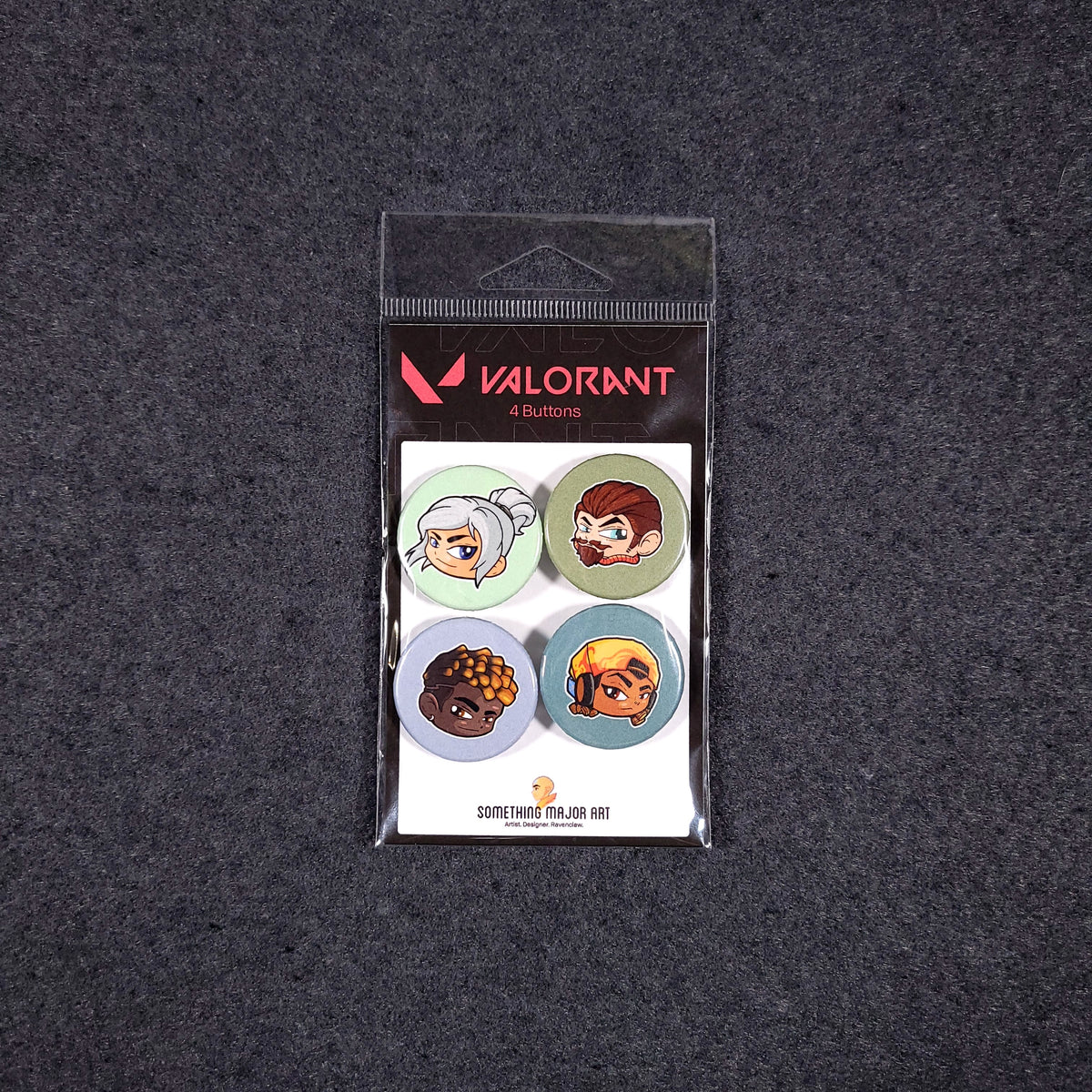 Valorant Fan Art Button Packs - Something Major Art
