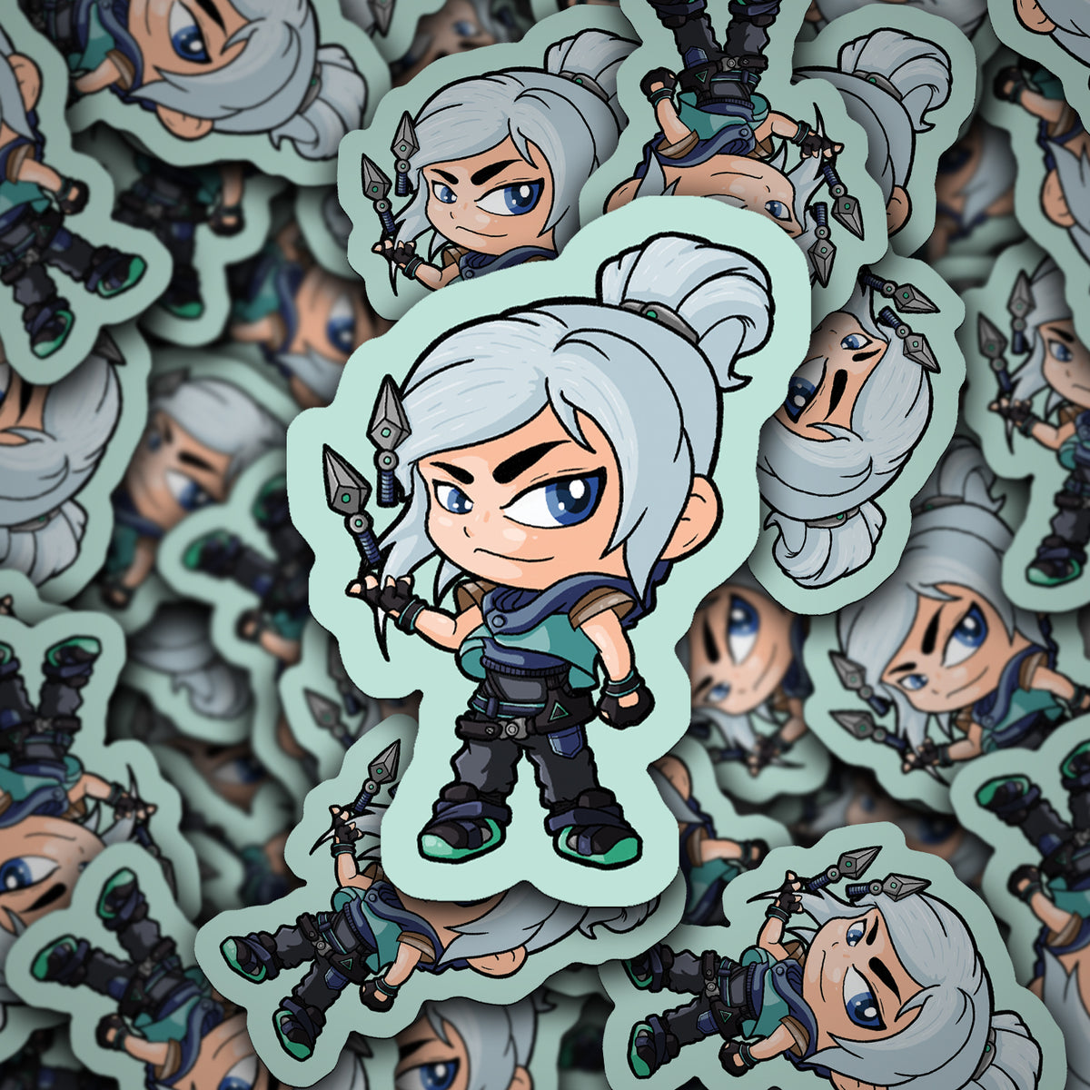 Jett Valorant Vinyl Sticker - Something Major Art