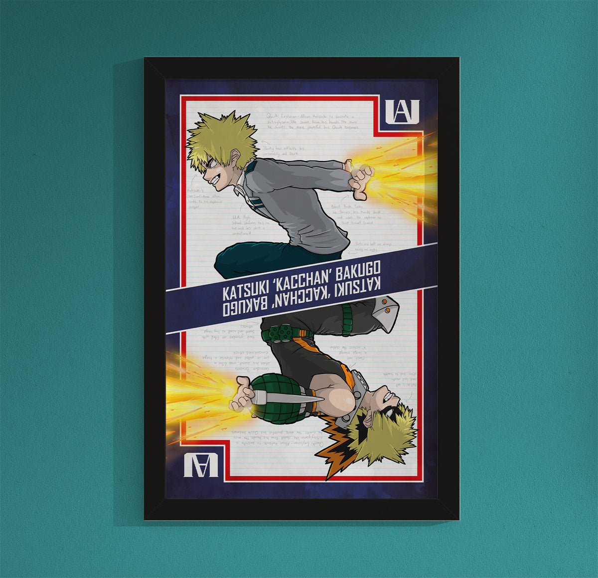My Hero Bakugo Card Style Fan Art Print - 11x17 – Something Major Art