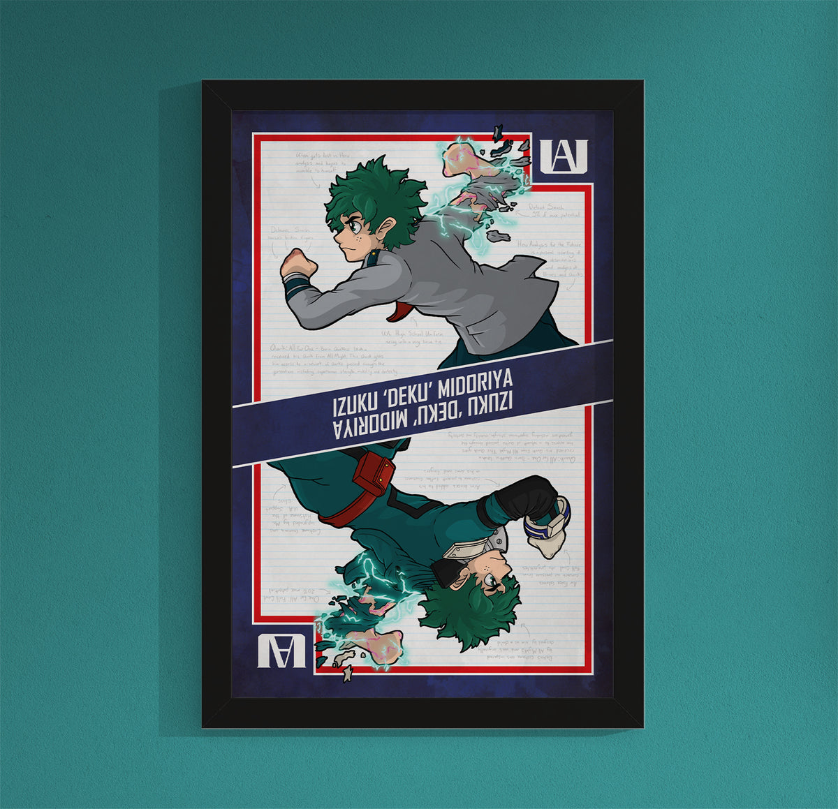 My Hero Deku Card Style Fan Art Print - 11x17 – Something Major Art