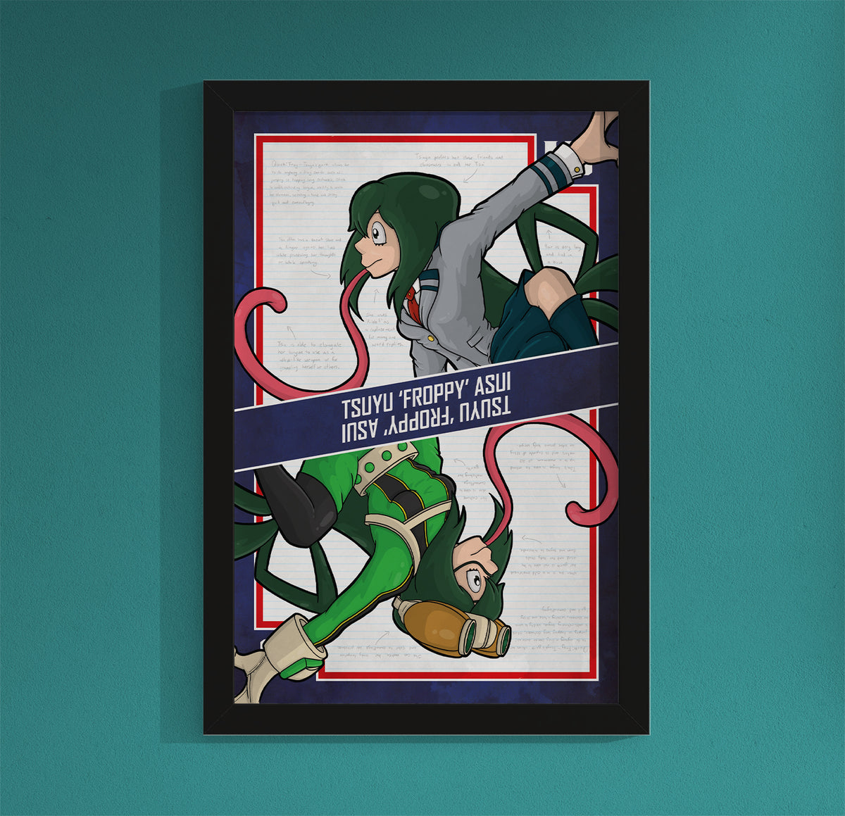 My Hero Tsuyu Card Style Fan Art Print - 11x17 – Something Major Art