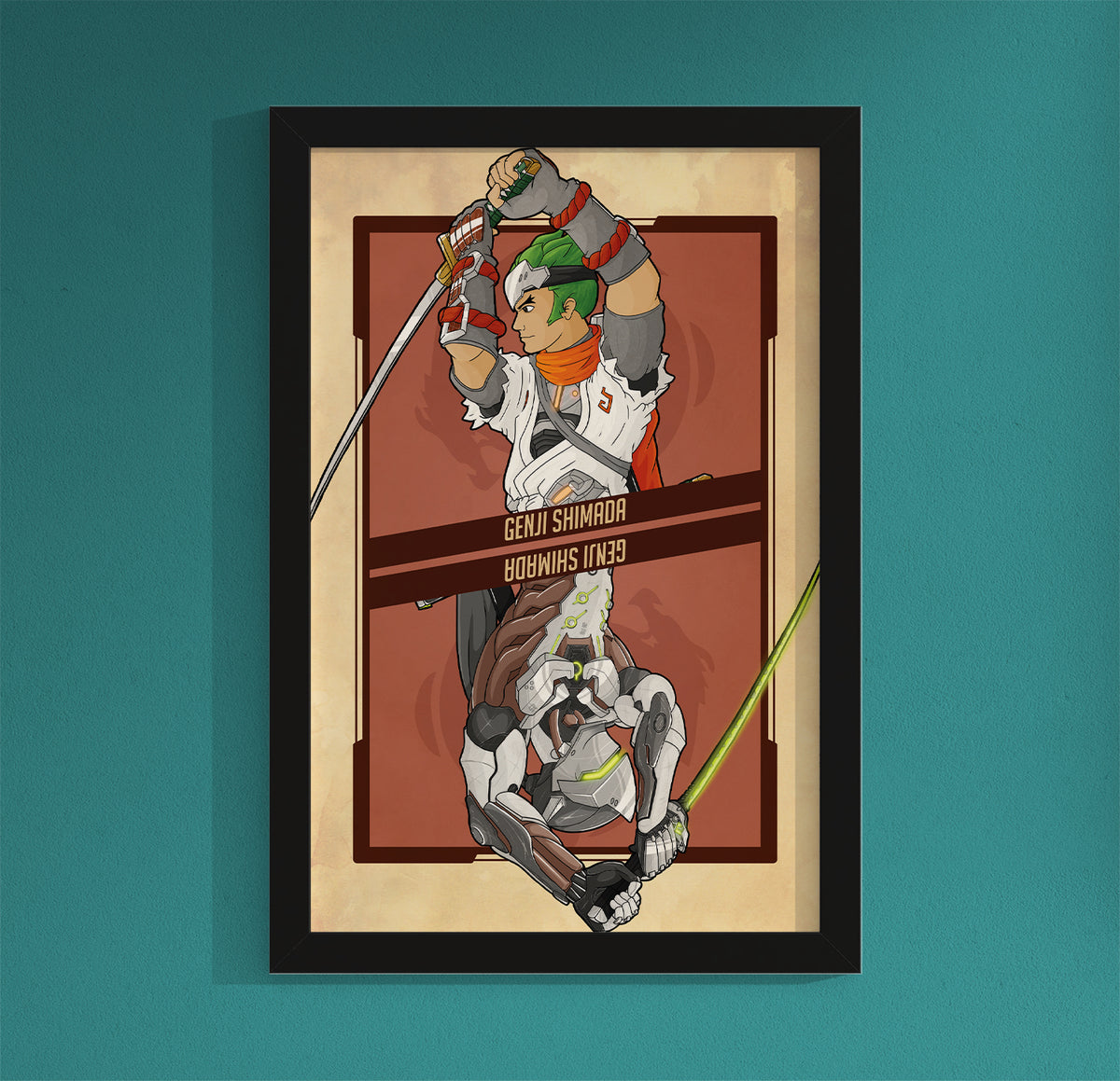 Overwatch Genji Card Style Fan Art Print - 11x17 – Something Major Art