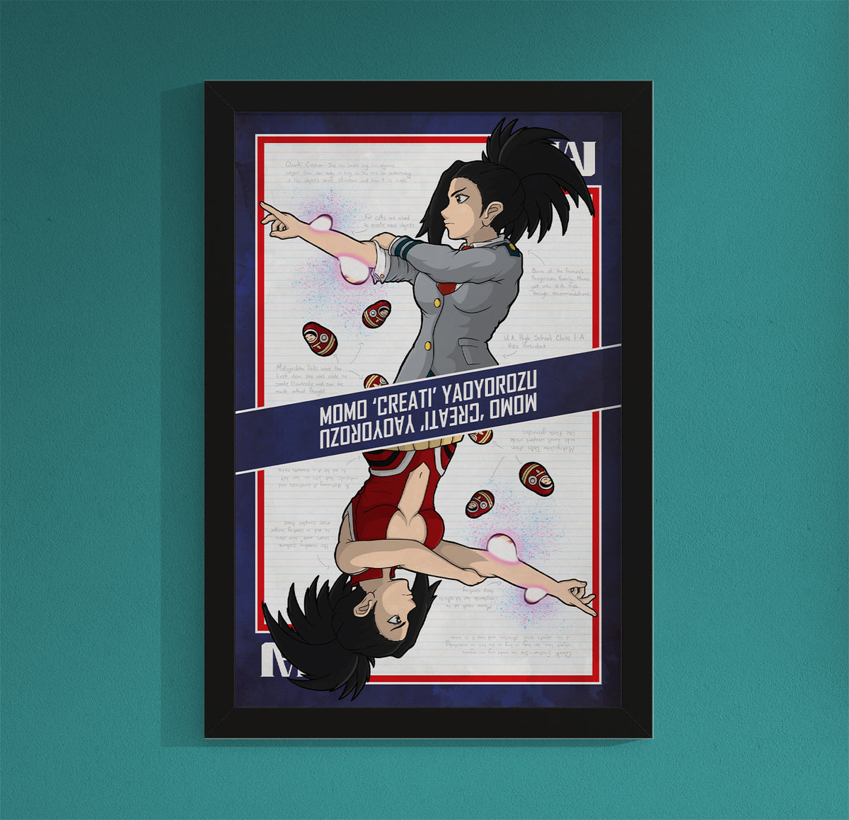 My Hero Momo Card Style Fan Art Print - 11x17 – Something Major Art
